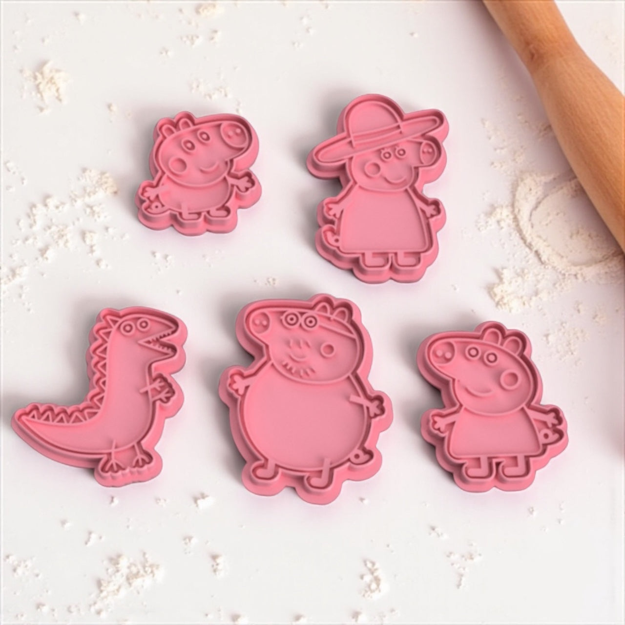 Peppa Pig Cookie Cutter & Fondant Stamp Set 5pce