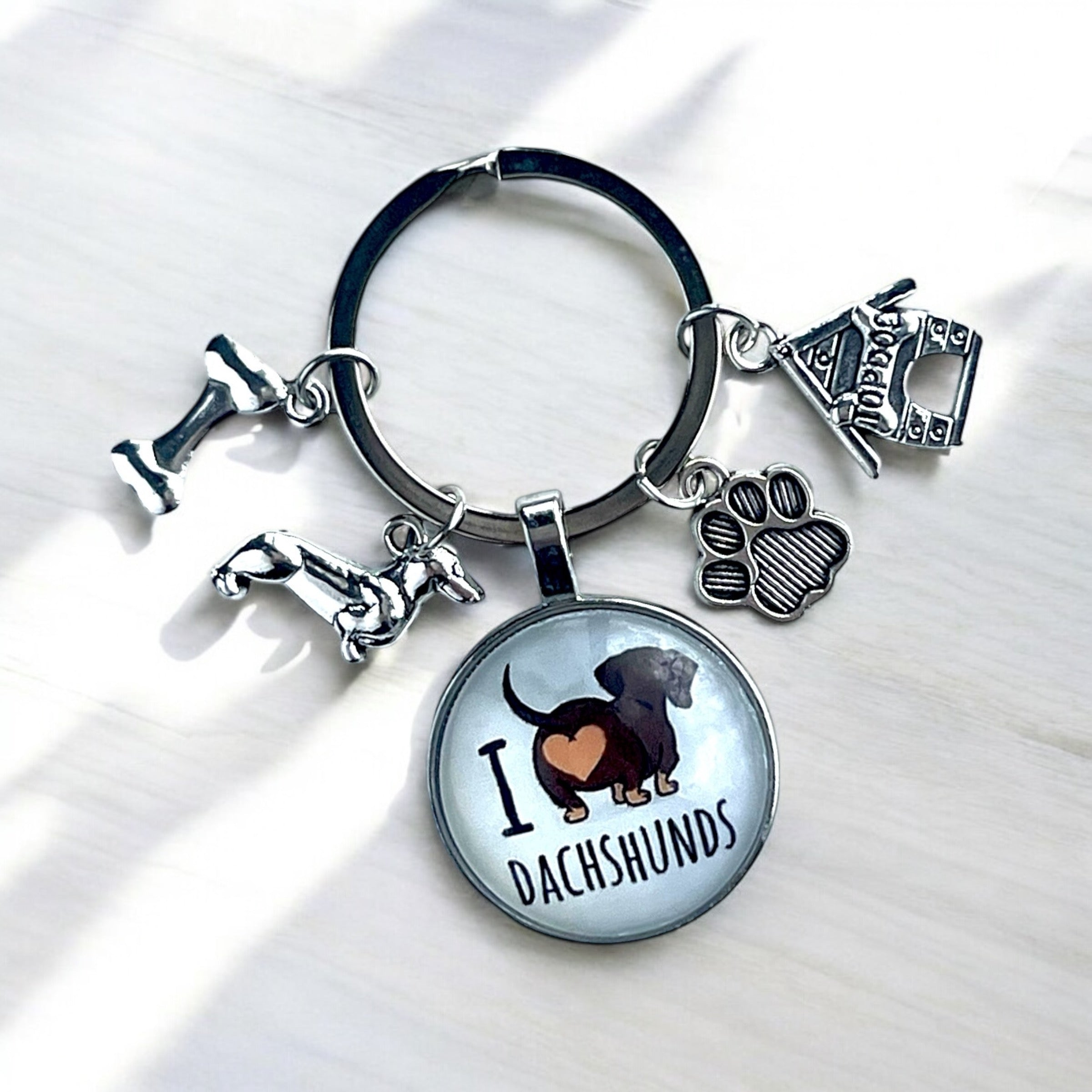 DACHSHUND & TRINKET KEY RING